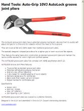 Hand Tools: Auto-Grip 10VJ AutoLock groove joint pliers - Contractor ...