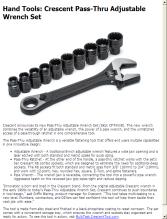 Hand Tools: Crescent Pass-Thru Adjustable Wrench Set - Contractor ...