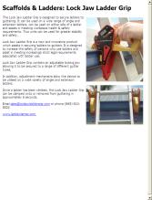 Scaffolds & Ladders: Lock Jaw Ladder Grip - Contractor Supply Magazine