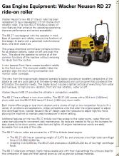Gas Engine Equipment: Wacker Neuson RD 27 ride-on roller - Contractor ...