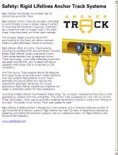 Safety: Rigid Lifelines Anchor Track Systems - Contractor Supply Magazine