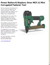 Power Nailers & Staplers: Omer MCF.12 Mini Corrugated Fastener Tool ...