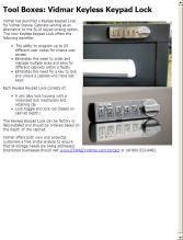 Tool Boxes: Vidmar Keyless Keypad Lock - Contractor Supply Magazine