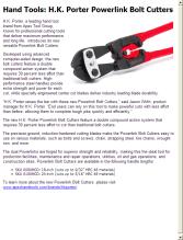 Hand Tools: H.K. Porter Powerlink Bolt Cutters - Contractor Supply Magazine