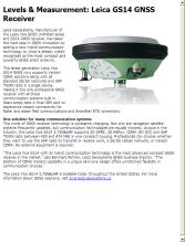 Levels & Measurement: Leica GS14 GNSS Receiver - Contractor Supply Magazine