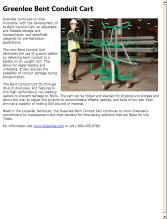 Greenlee Bent Conduit Cart - Contractor Supply Magazine