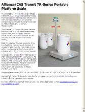 Alliance/CAS Transit TR-Series Portable Platform Scale - Contractor ...
