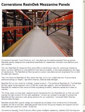 Cornerstone ResinDek Mezzanine Panels - Contractor Supply Magazine