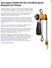 Harrington Hoists AS (Ex) Certified Spark-Resistant Air Hoists ...