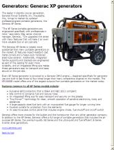 Generators: Generac XP generators - Contractor Supply Magazine