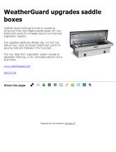WeatherGuard upgrades saddle boxes - Contractor Supply Magazine