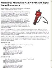 Measuring: Milwaukee M12 M-SPECTOR digital inspection camera ...