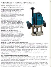 Portable Electric Tools: Makita 3-1/4 hp Routers - Contractor Supply ...