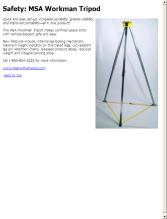 Safety: MSA Workman Tripod - Contractor Supply Magazine