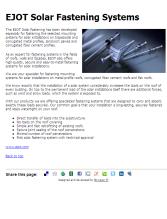 EJOT Solar Fastening Systems - Contractor Supply Magazine