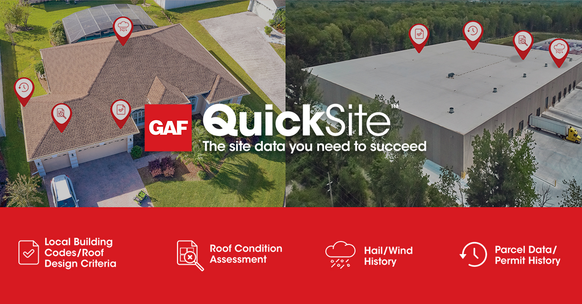New GAF QuickSite Reports Bring Crucial Property Information Together ...