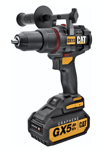 CAT 18 Volt 1/2 Inch Brushless Hammer Drill with Graphene Battery ...